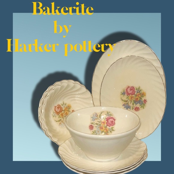 Bakerite by Harker Pottery | Kitchen | 94s Bakerite Serve Ware Dishes ...